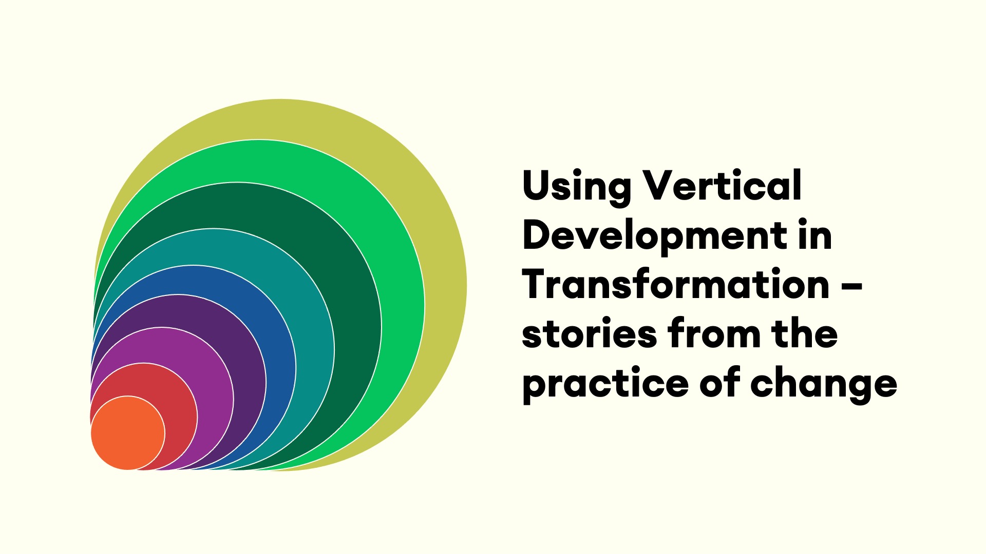 Taking a fresh look at Vertical Development: A Pop-up event with George ...